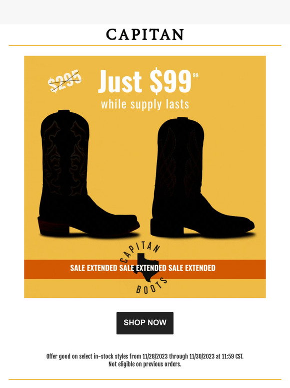 Capitan Boots: Boots starting at $99 | Milled
