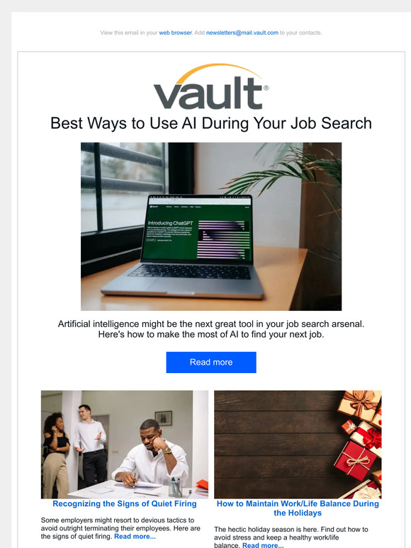 Vault: How to use AI to job search + The signs of quiet firing | Milled