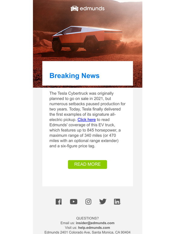 Edmunds: Breaking News: Tesla Cybertruck Final Specs Revealed: Meet the ...