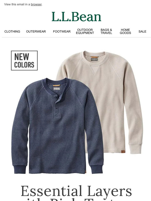 L.L.Bean: Signature Waffle Shirts in 100% Cotton | Milled