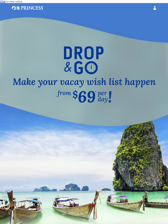 Princess Cruises: Unlock Drop & Go fares to amazing places | Milled