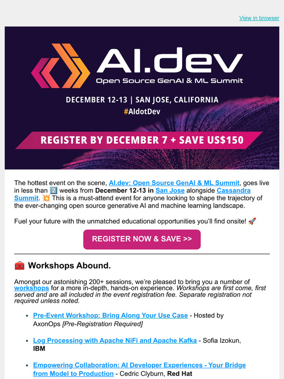 The Linux Foundation: AI.dev: Open Source GenAI & ML Summit | Workshops & Events You Can’t Miss ...