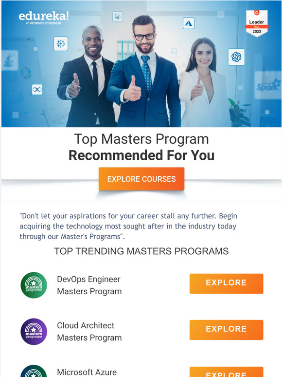 Edureka: Master's Programs for High-Demand Careers in 2024 | Milled