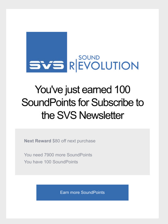 SVS Home Audio Speakers & Subwoofers: You've just earned 100 ...