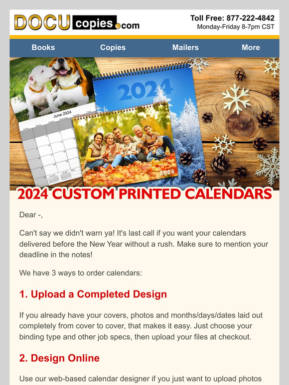 DocuCopies.com: Last Call: Order 2024 Calendars today if you want them ...