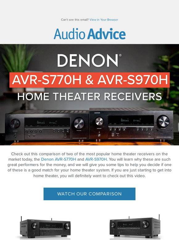 Audio Advice: Denon AVR-S770H & AVR-S970H Home Theater Receiver ...