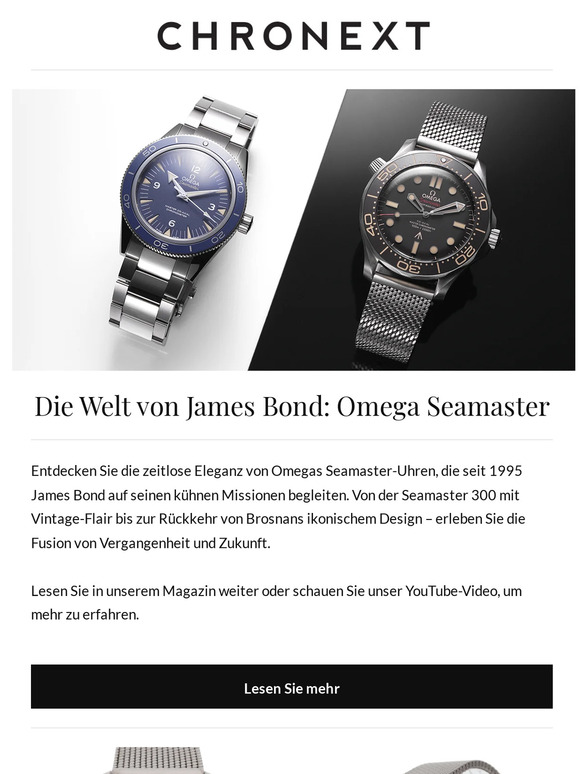 CHRONEXT: Die Welt von James Bond: Omega Seamaster bei CHRONEXT ...