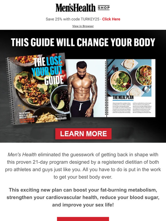 Men'sHealth: Get Back in Shape and Lose Your Belly! | Milled