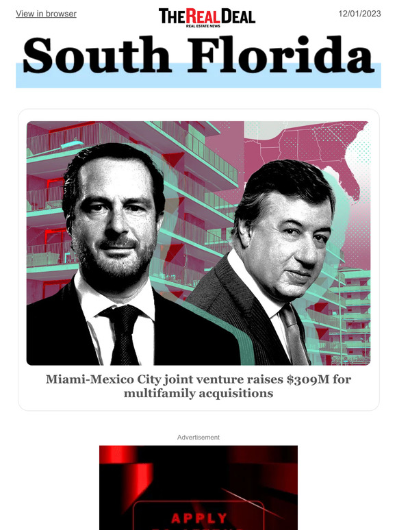 The Real Deal: Miami-Mexico JV raises $309M for acquisitions; Galleria ...