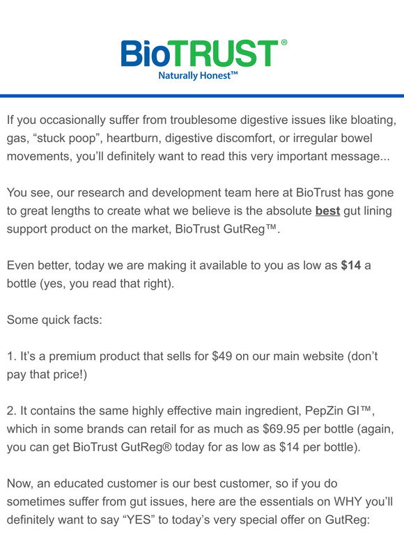 BioTRUST: Take 500mg of THIS for a Leaky Gut (and you’re set) | Milled