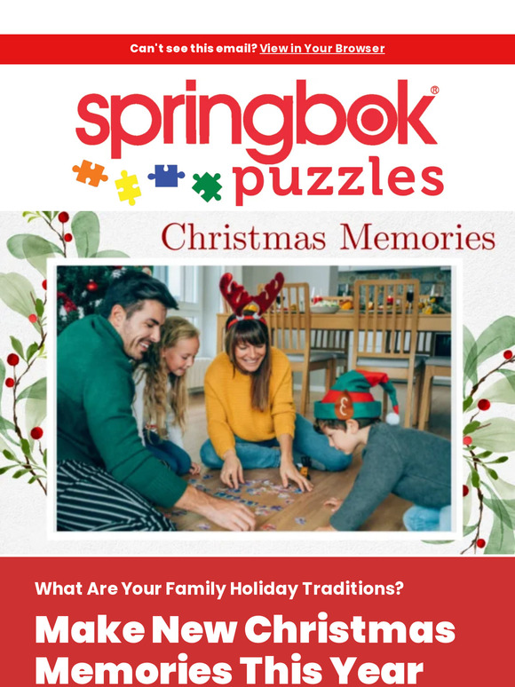 Springbok Puzzles: What Are Your Family Holiday Traditions? Make New ...