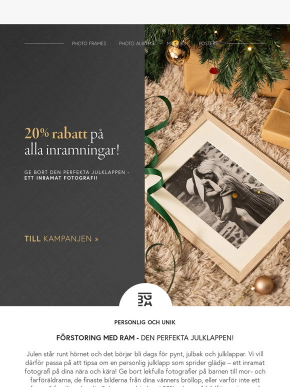 BGA: Ge bort den perfekta julklappen - Ett inramat fotografi! | Milled