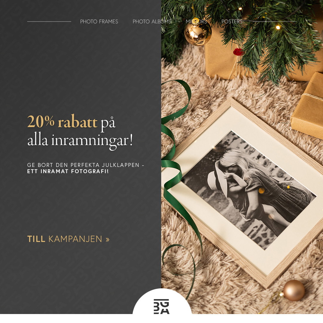 BGA: Ge bort den perfekta julklappen - Ett inramat fotografi! | Milled