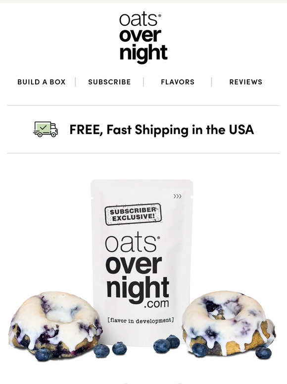 Oats Overnight: Now in-development: Glazed Blueberry Donut | Milled