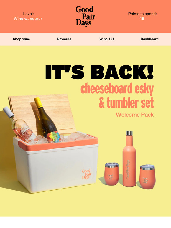 Good Pair Days: It's Back! 🧀🍷 Cheeseboard Esky + Tumbler Pack! | Milled