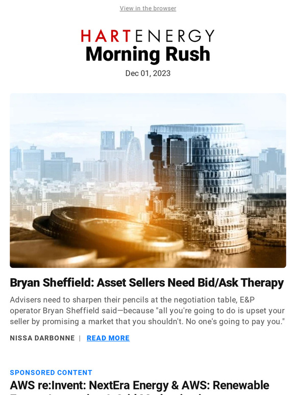 Hart Energy: Morning Rush: Sheffield: Asset Sellers Need Bid/Ask ...