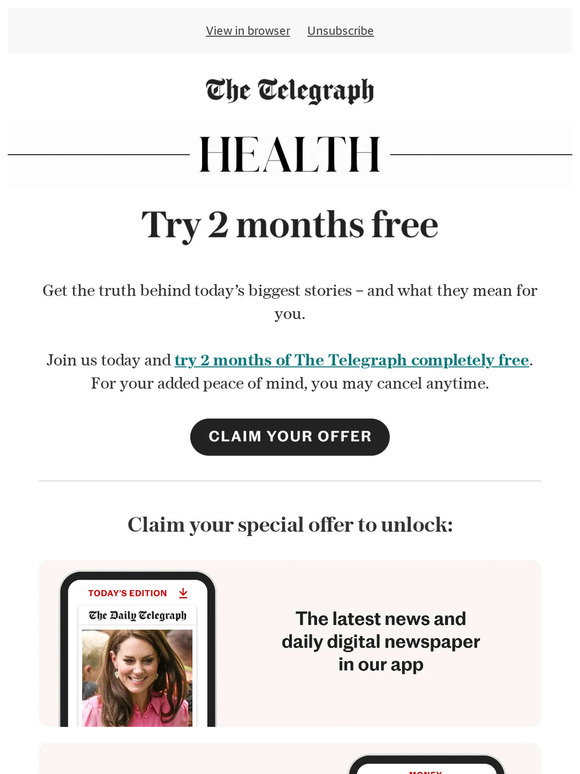 The Telegraph: Try 2 whole months free | Milled