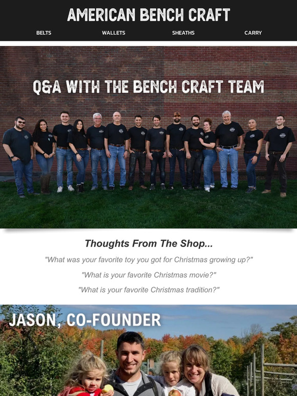 American Bench Craft: What is your favorite Christmas tradition? | Milled