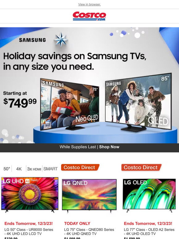 Costco: Big Screen, Bigger Savings. Shop Highly-Defined Deals Online at ...