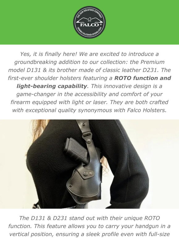 Falco Holsters: , Roto Light-Bearing Shoulder Holster is Here! | Milled