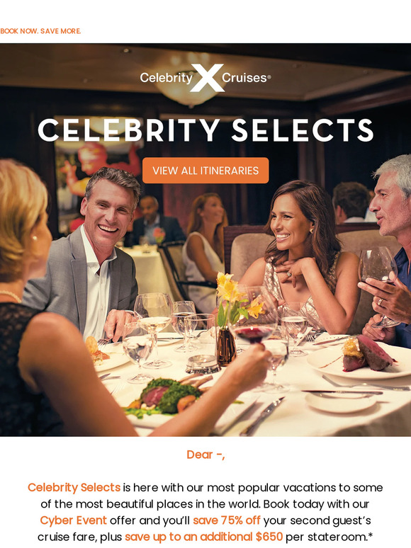 Celebrity Cruises: The Cyber Event Edition of Celebrity Selects is here ...