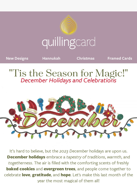 Quilling Card: December Holiday Highlights 🎁 | Milled