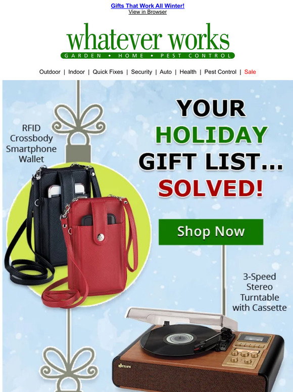 Whatever Works: Santa Couldn't Do Better - These Gifts Rock! | Milled