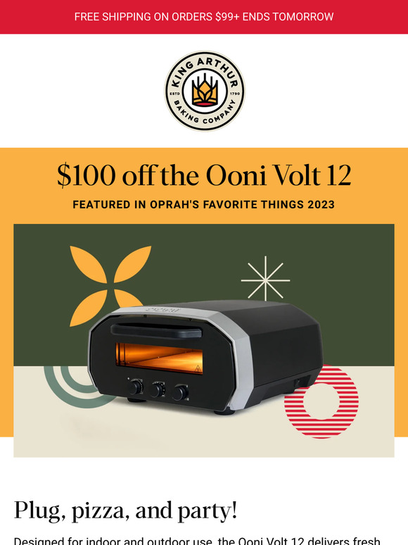 King Arthur Baking: Free Shipping + $100 OFF Ooni Volt 12 ⚡ | Milled