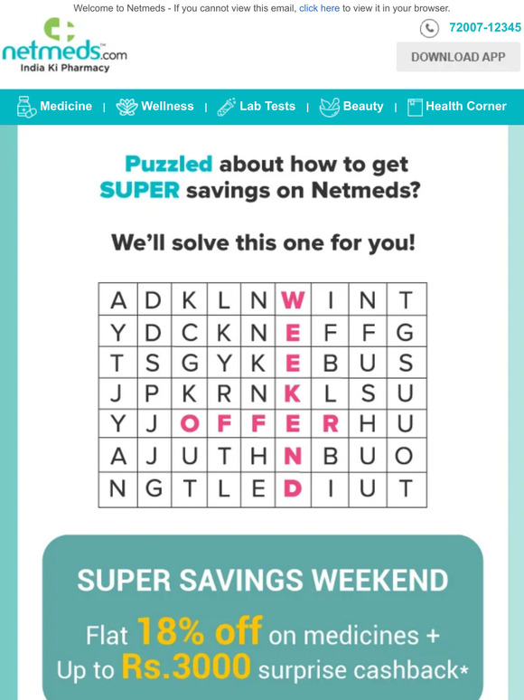 NetMeds: 18 reasons to open this e-mail 😍 | Milled