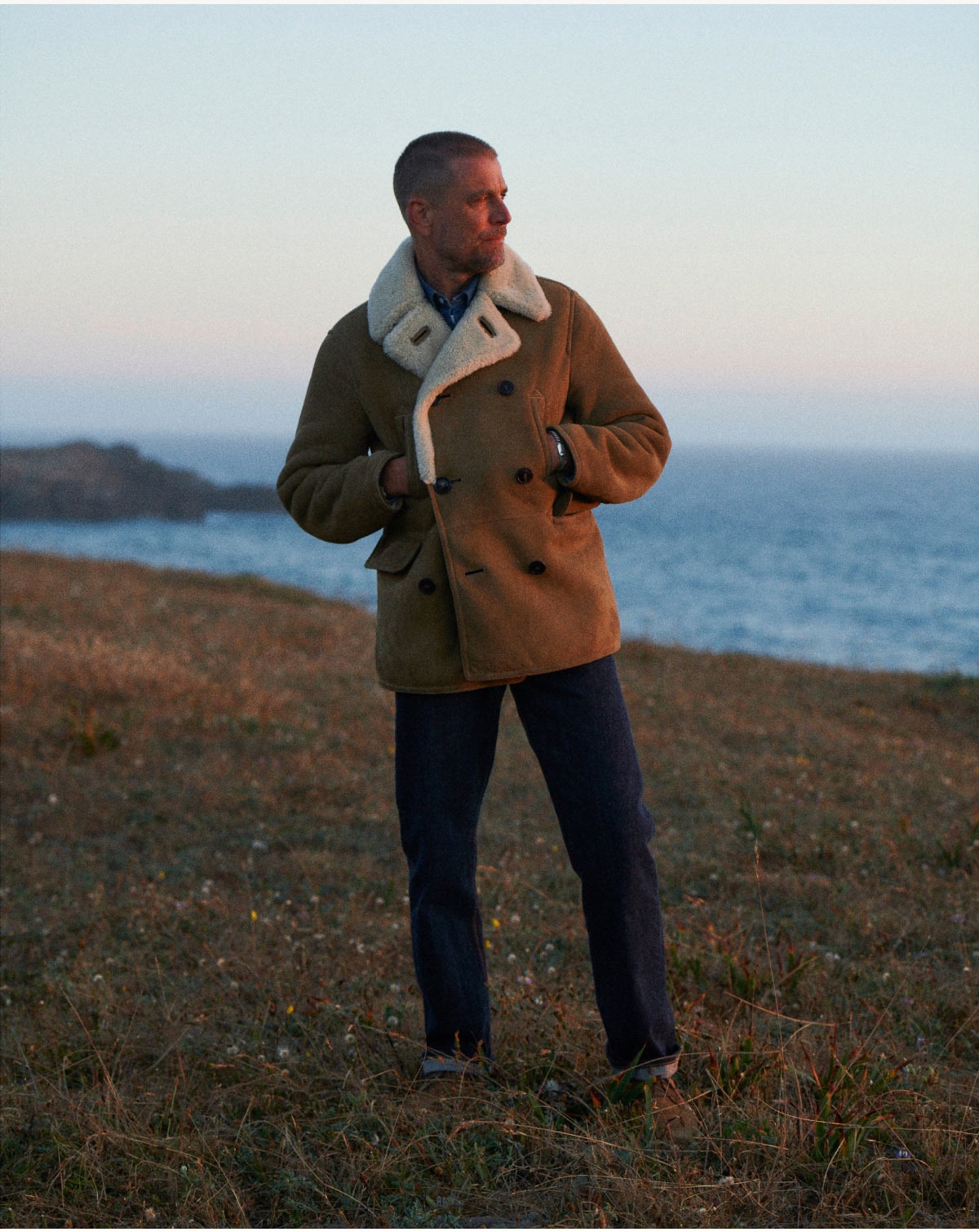 Buck Mason: The Roper Shearling Peacoat | Milled