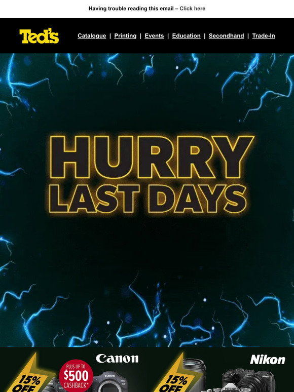 Ted's Cameras: ⏰ The Final Countdown Has Begun ⏰ | Milled