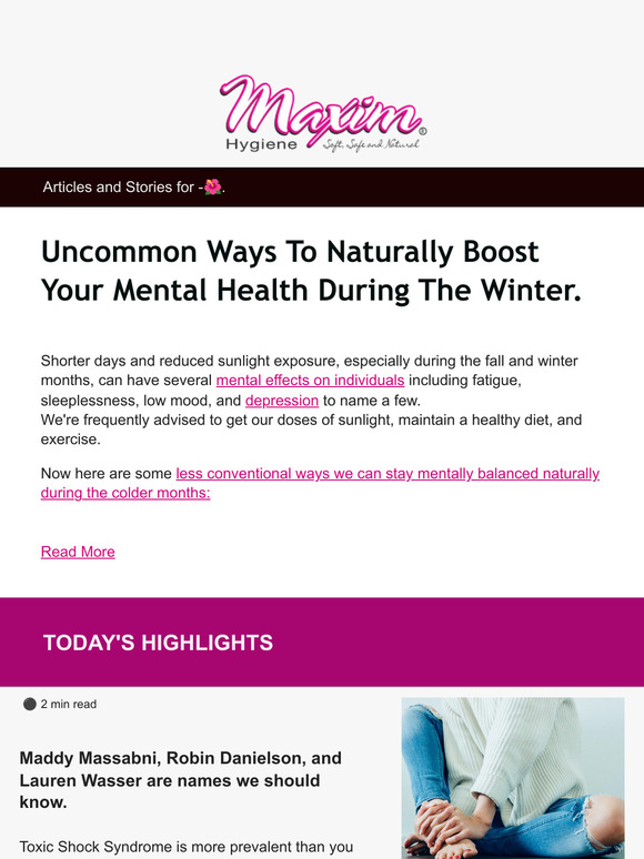 Maxim Hygiene Products: How To Boost Your Mental Health During The ...