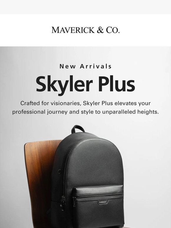 Maverick & Co.: Just Launched: The All-New Skyler Plus Backpack | Milled