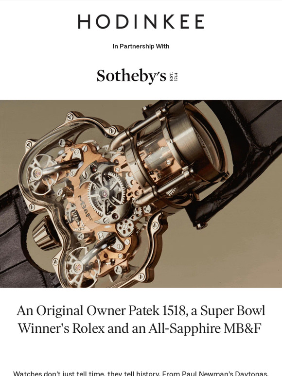 Hodinkee: Rare Finds and Iconic Timepieces: Preview Sotheby's Important ...