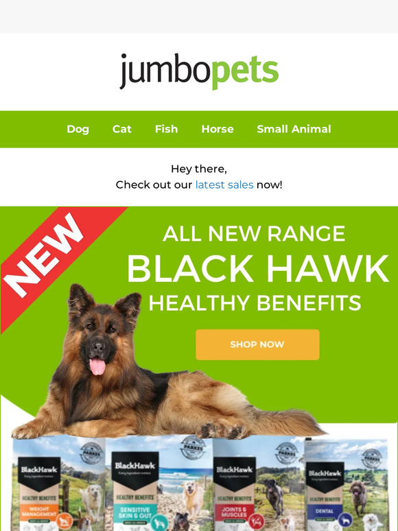 Jumbo Pets: All new Black Hawk Healthy Benefits range in stock now ...