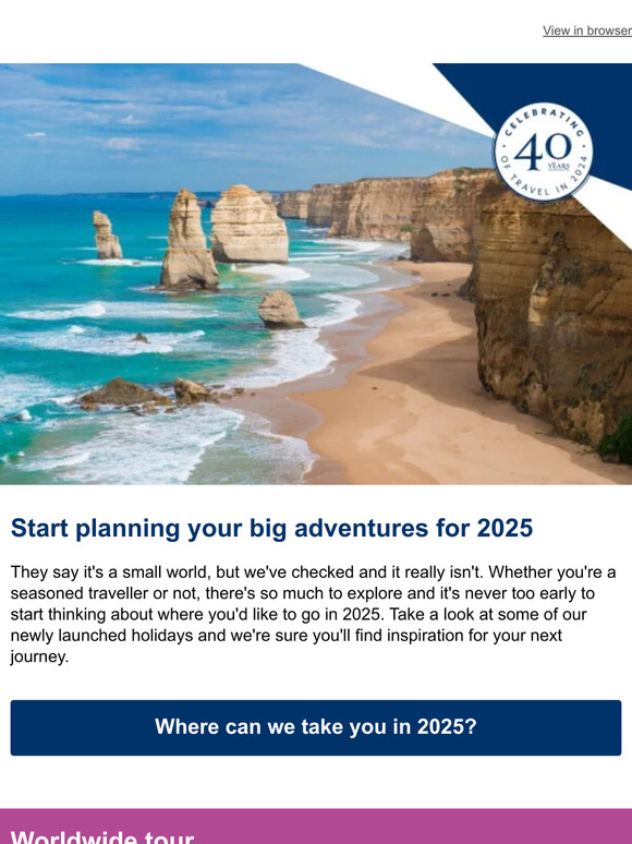 Riviera Travel: Where can we take you in 2025? | Milled