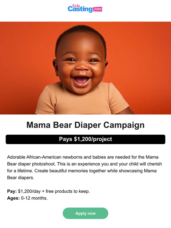 KidsCasting.com: African-American newborns and babies needed for Mama ...