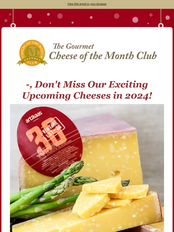 Monthly Clubs: Exciting Cheeses Coming in 2024 🧀 | Milled