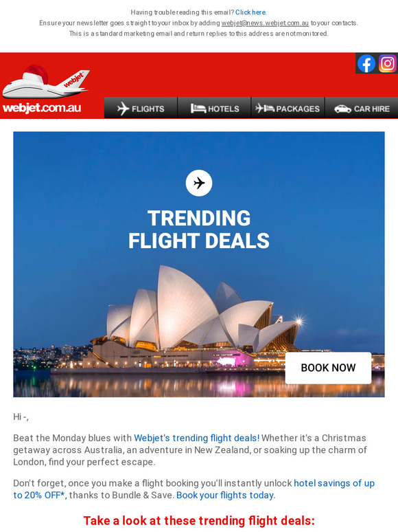 Webjet: Trending flight deals: from $66 one-way to the Gold Coast! | Milled