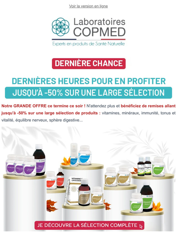 Copmed: Notre GRANDE OFFRE se termine aujourd'hui ! | Milled