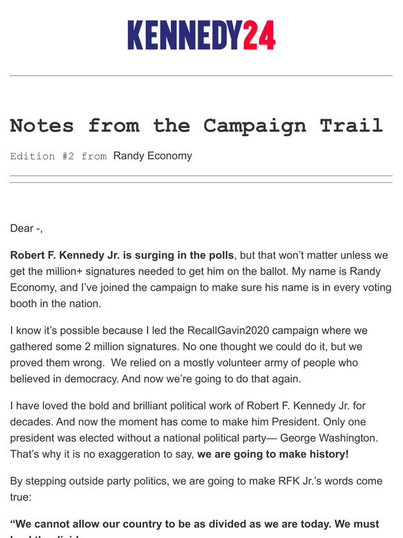 Robert F. Kennedy Jr.: I’ve joined the Kennedy campaign to get him on ...