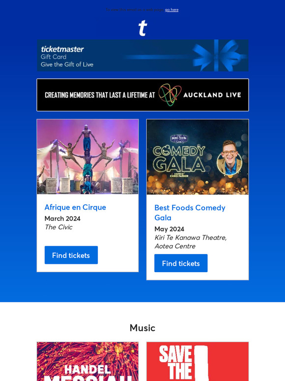 Ticketmaster: You can’t miss these shows at Auckland Live | Milled