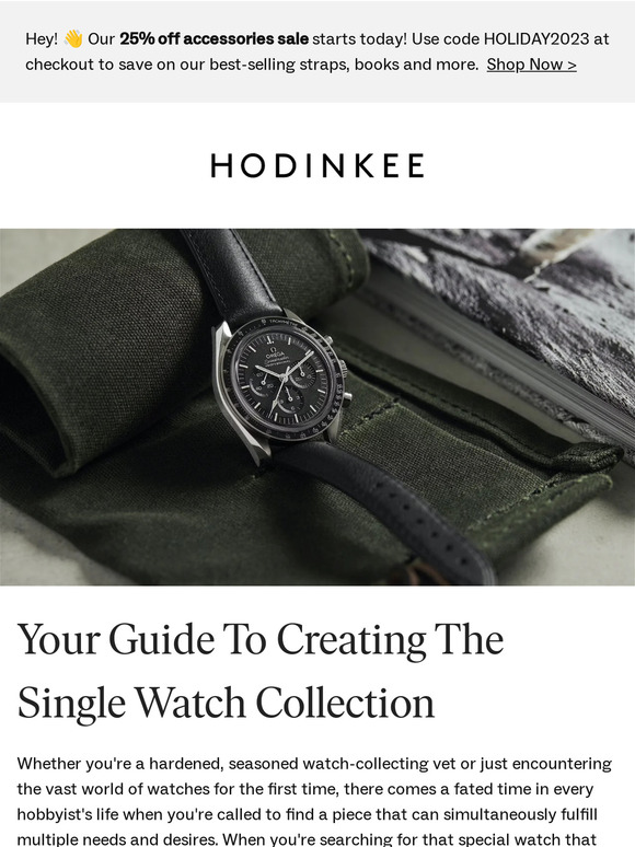 Hodinkee: Your Guide To Creating A Single Watch Collection | Milled