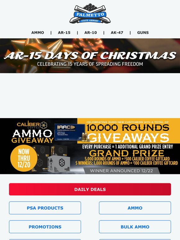 Palmetto State Armory: On The 4th Day Of AR-15 Days Of Christmas | PSA ...