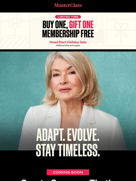 MasterClass: Coming Soon: Martha Stewart’s Secret to Success | Milled