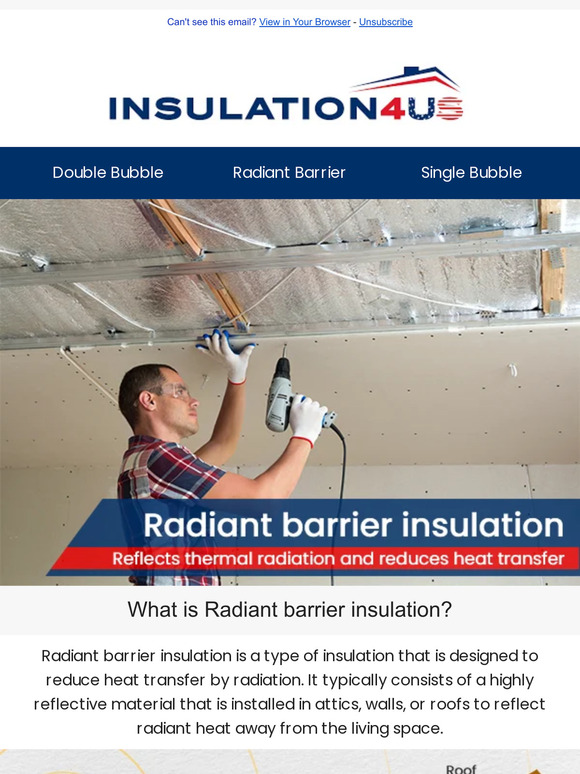 Insulation4US: Reduce heat loss in your home with Radiant Barrier Insulation! | Milled
