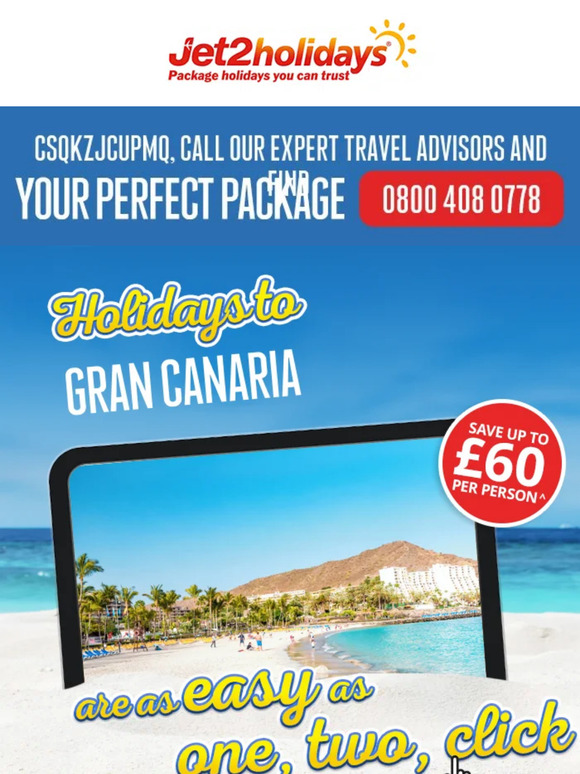 Jet2holidays: Gran Canaria holidays are as easy as one, two, click ...