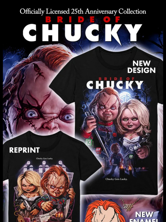 Gutter Garbs: NEW! Bride of Chucky 25th Anniversary Collection | Milled