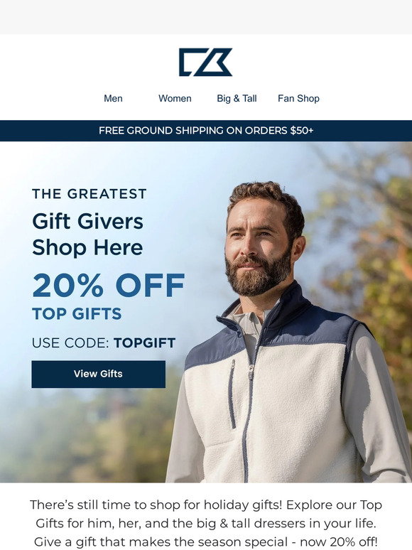 Cutter and Buck: Hey you, a 20% off code is inside! | Milled