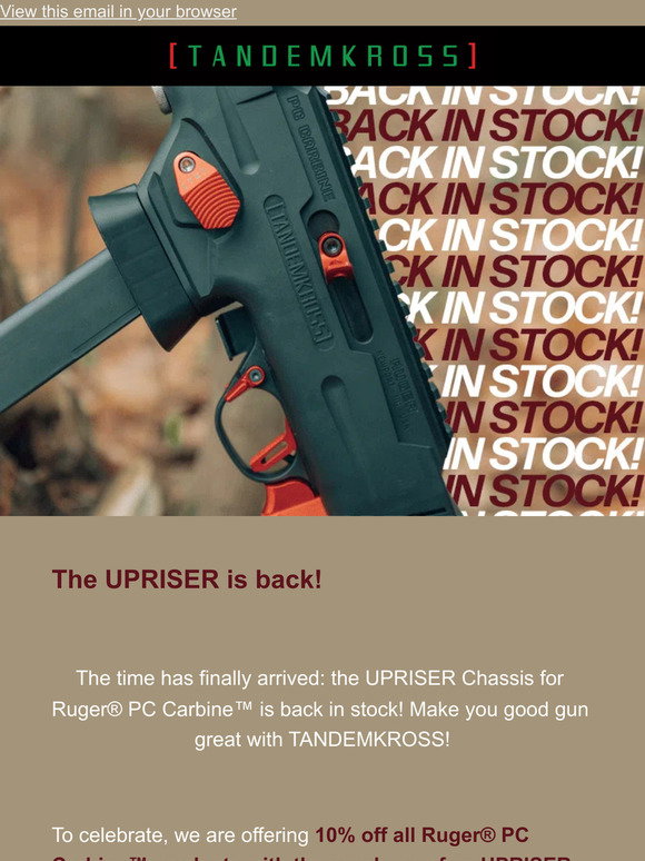 Tandemkross: 🚨 UPRISER for PC Carbine™ is BACK! 💥 | Milled